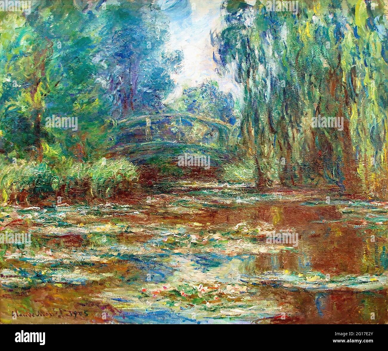 Claude Monet - Water Lily Pond Bridge 1905 Stock Photo - Alamy