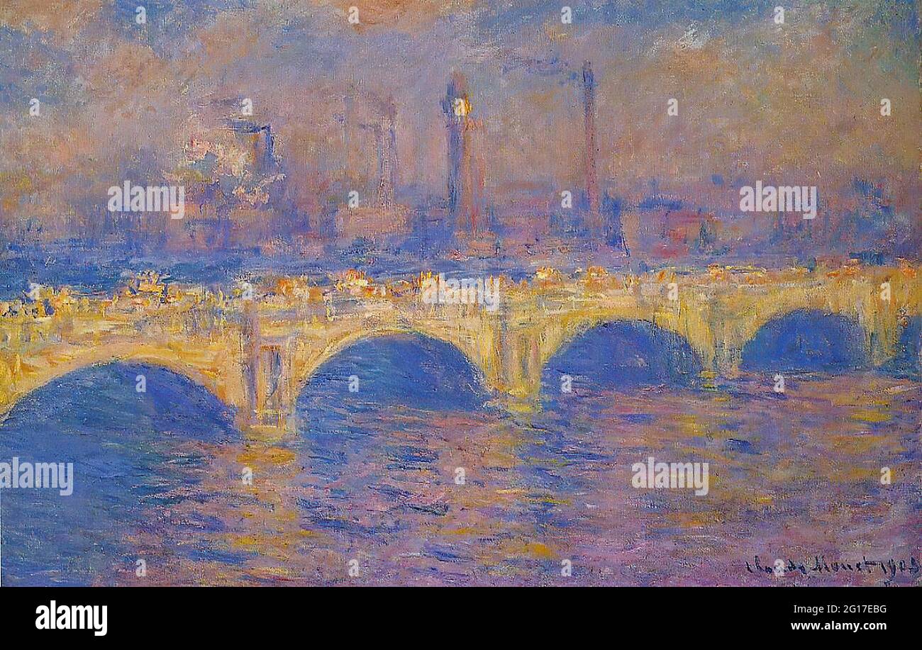 Claude Monet - Waterloo Bridge Sunlight Effect 4 1903 Stock Photo - Alamy