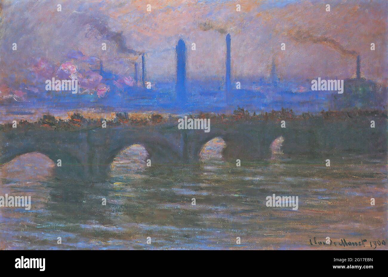 Claude Monet - Waterloo Bridge Overcast Weather 1 1904 Stock Photo - Alamy