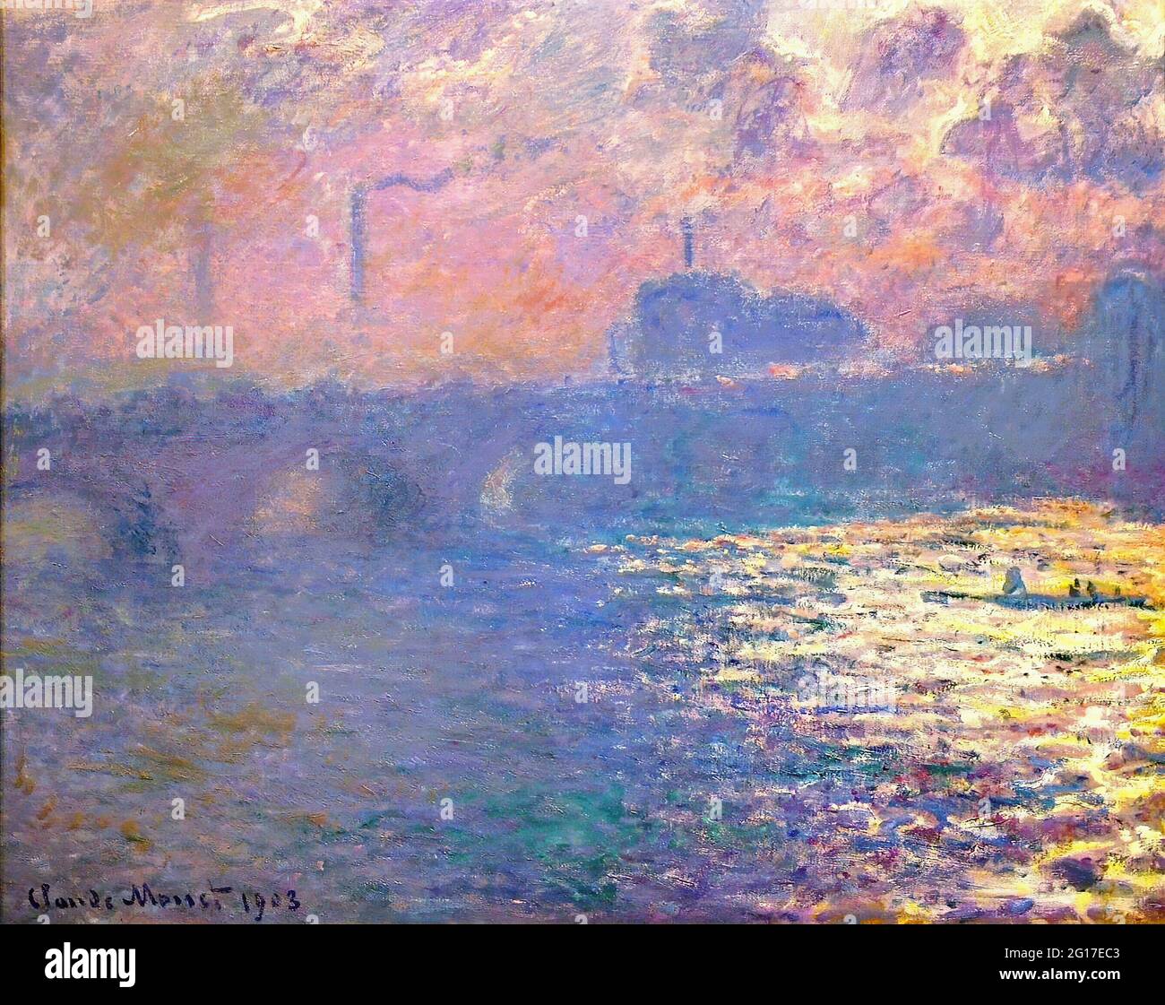Claude Monet - Waterloo Bridge Sunlight Effect 1 1903 Stock Photo - Alamy