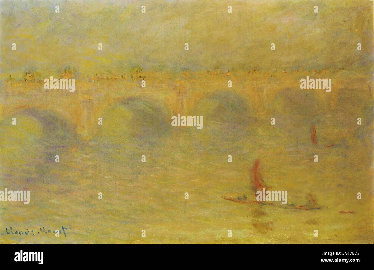 Claude Monet - Waterloo Bridge Sunlight Effect 1902 Stock Photo - Alamy