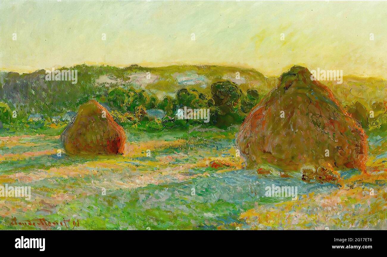 Claude Monet - Wheatstacks End Summer 1891 Stock Photo - Alamy