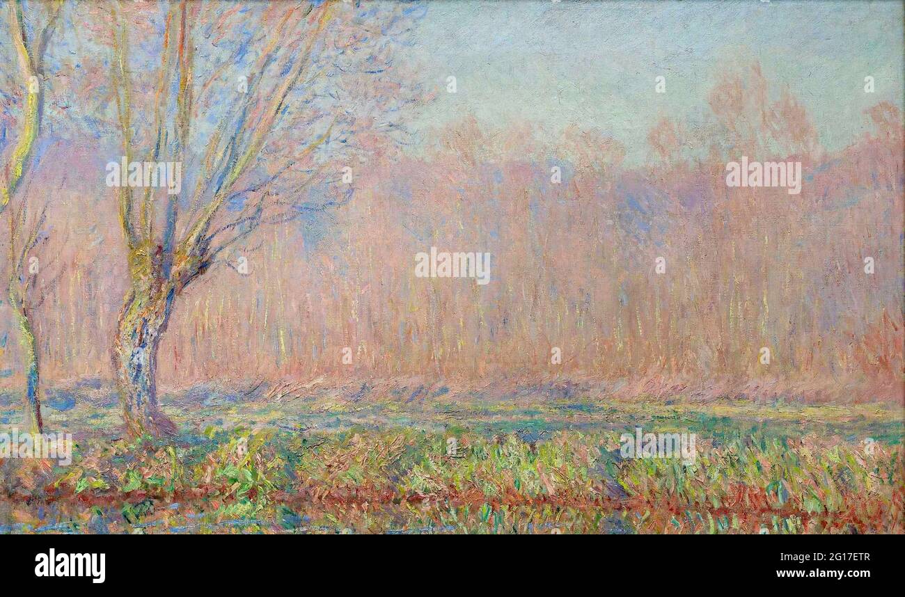 Claude Monet - Willows 1 1885 Stock Photo - Alamy