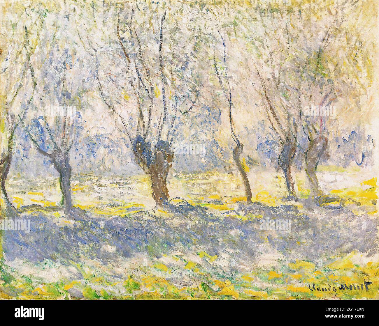 Claude Monet - Willows Giverny 1886 Stock Photo - Alamy