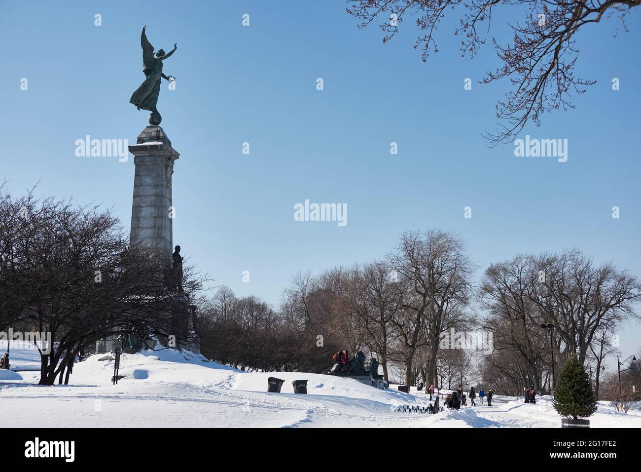 Canadian city during winter months, Montreal, Quebec, Canada in 2017 ...