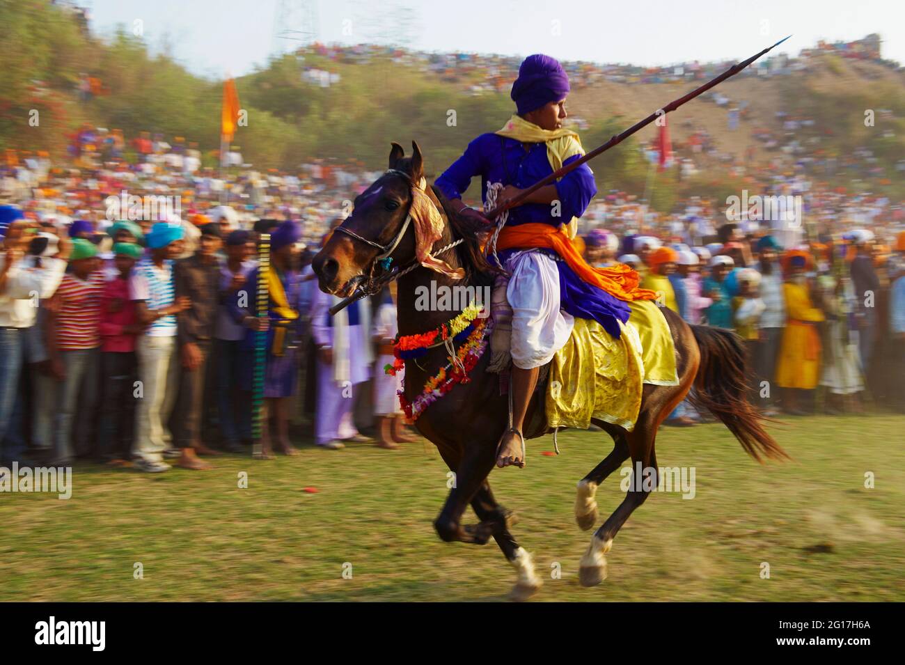 India, Punjab, Anandpur Sahib, Hola Mohalla festival of Sikh comunity ...