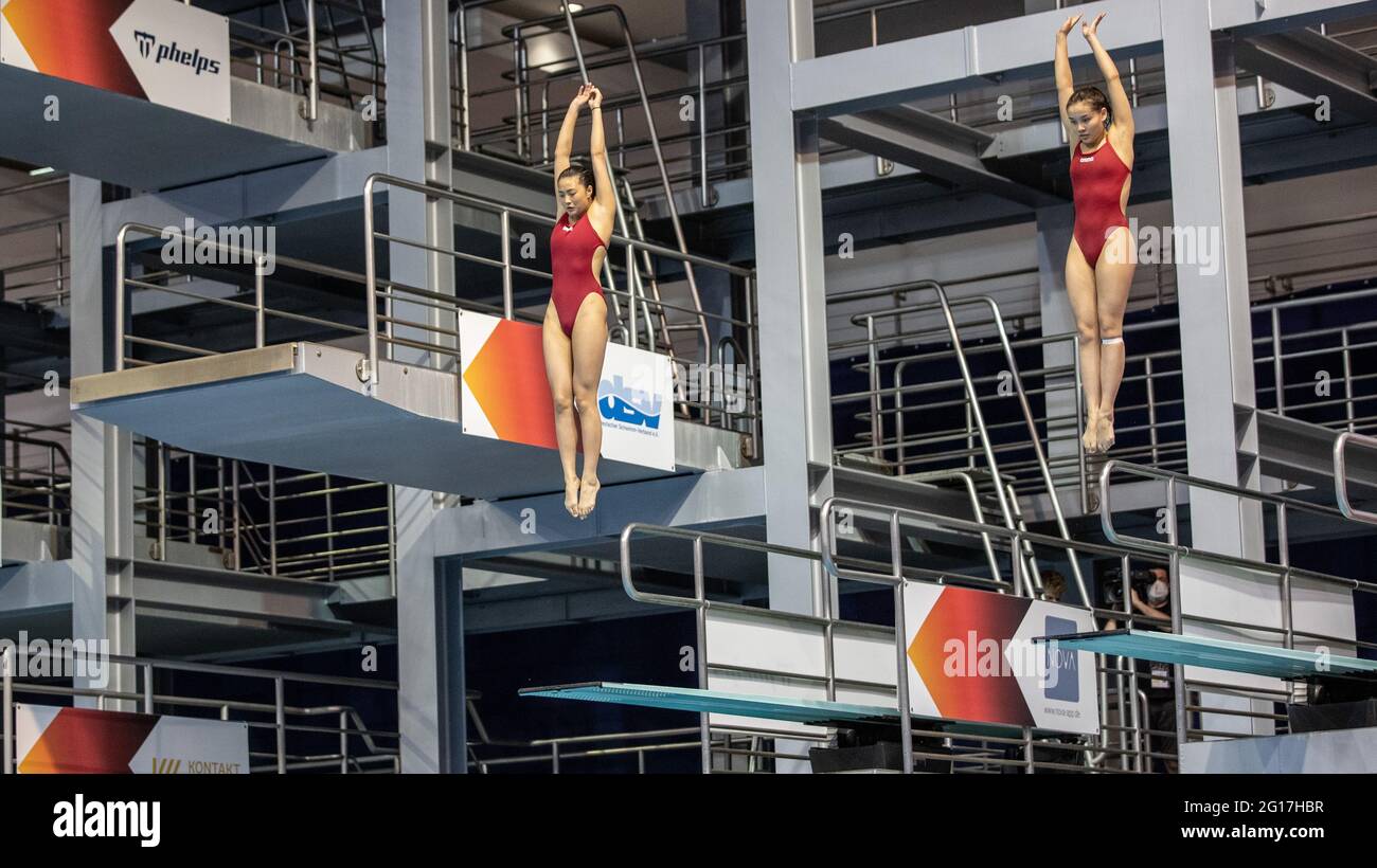 Berlin, Germany. 05th June, 2021. Water diving: German championship ...