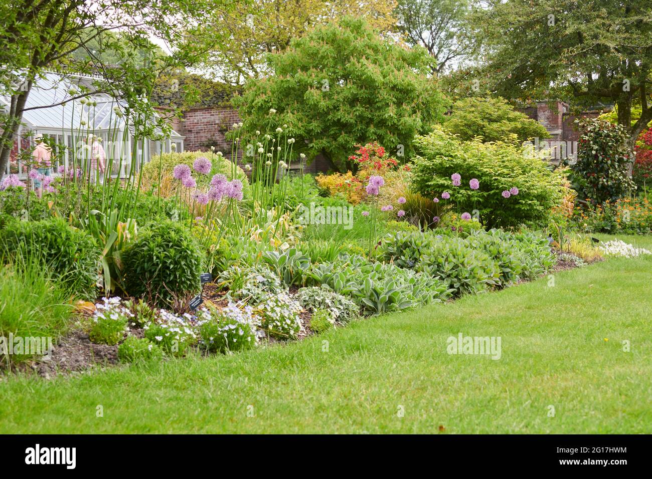 Stunning views of herbaceous borders in the Lake District Uk, GB Stock ...