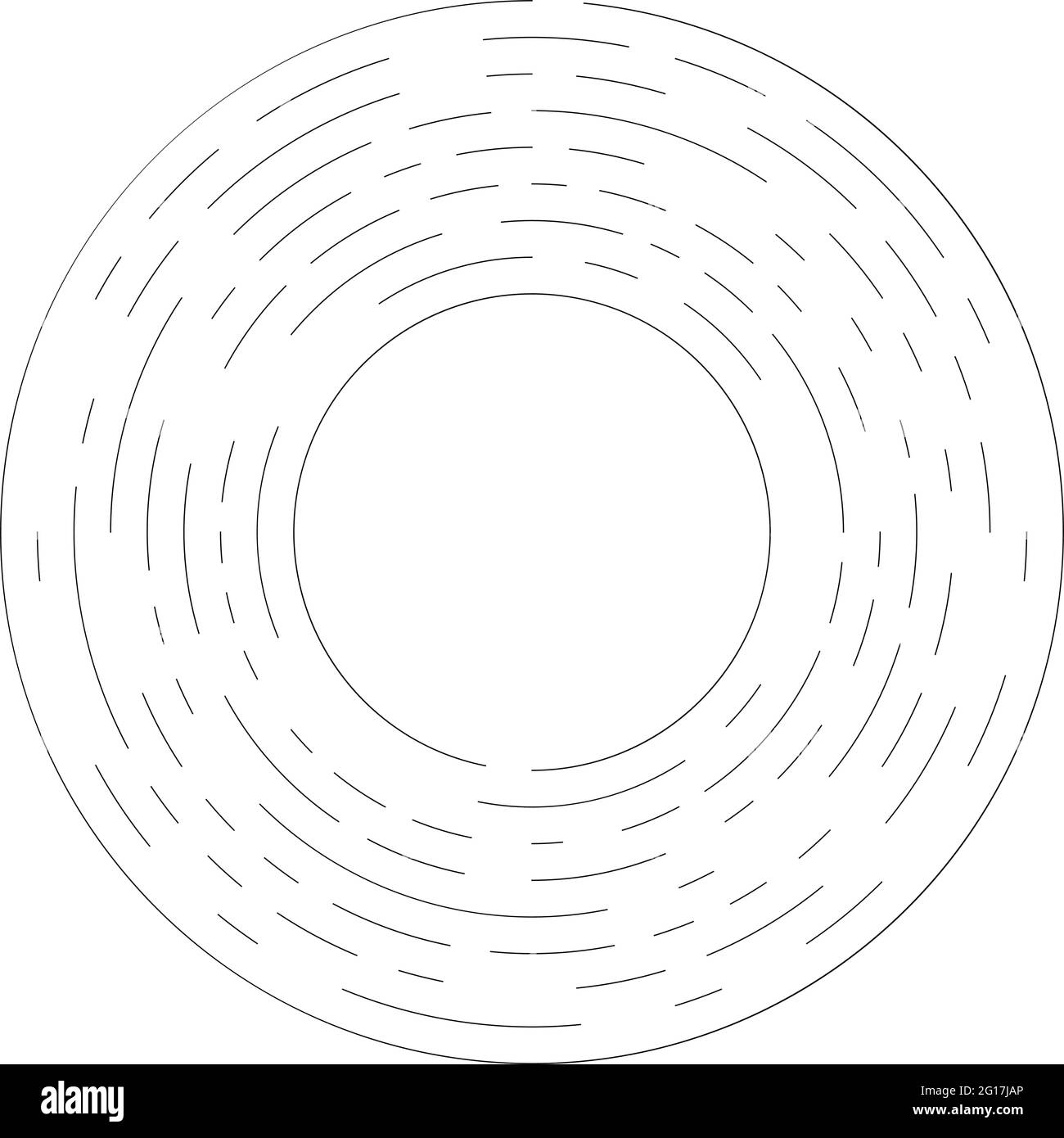 Gyrate, rotating segmented lines circular element – Stock vector ...