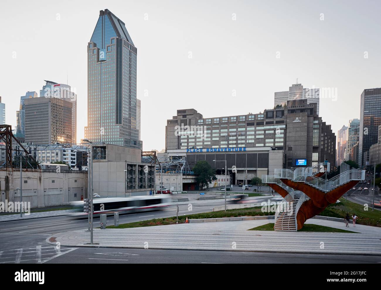 Cityscape of downtown urban area, Montreal, Quebec, Canada, 2017 Stock ...