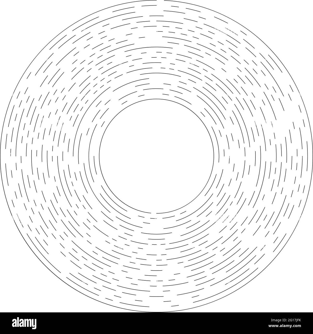 Gyrate, rotating segmented lines circular element – Stock vector ...