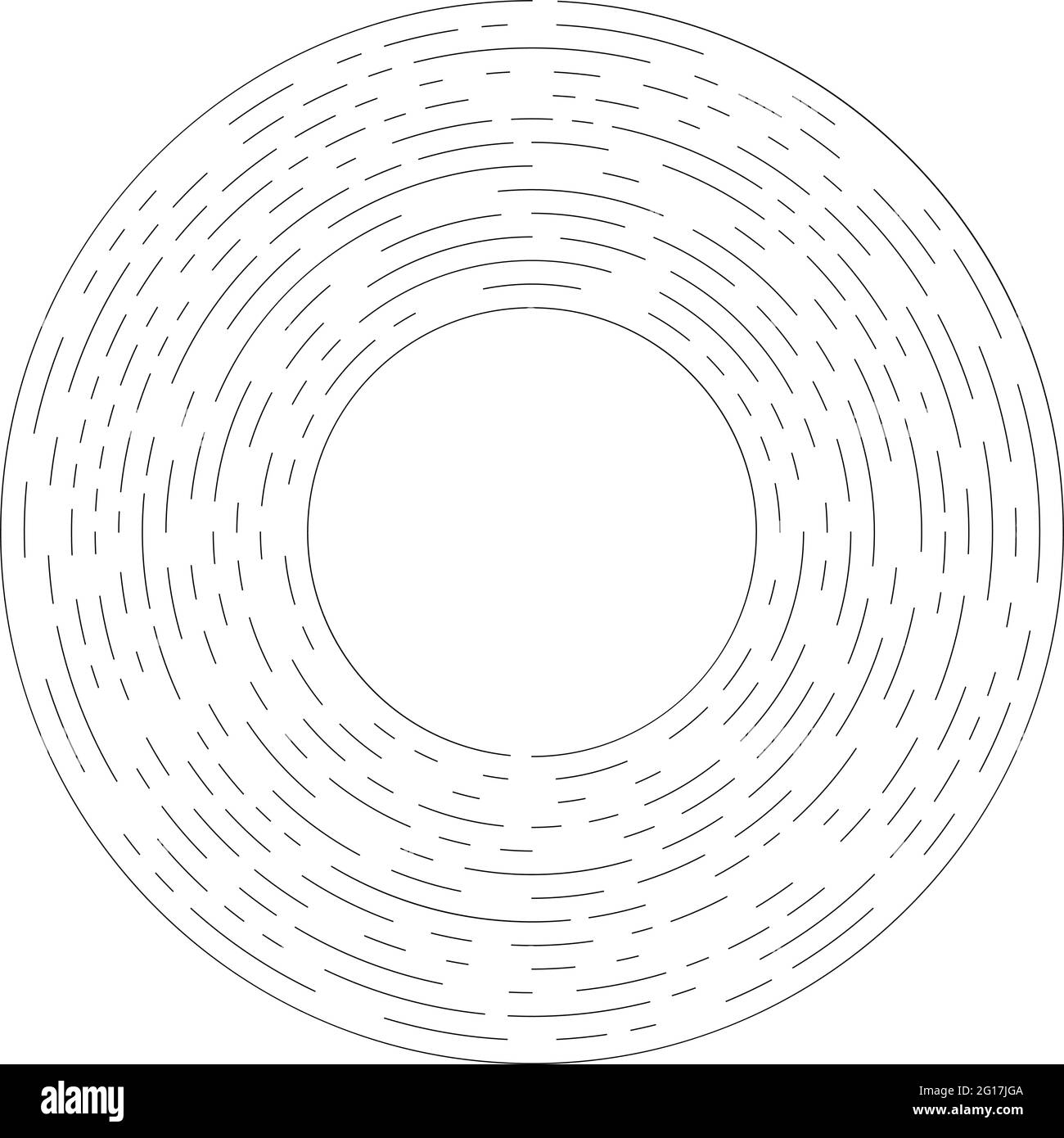 Gyrate, rotating segmented lines circular element – Stock vector ...