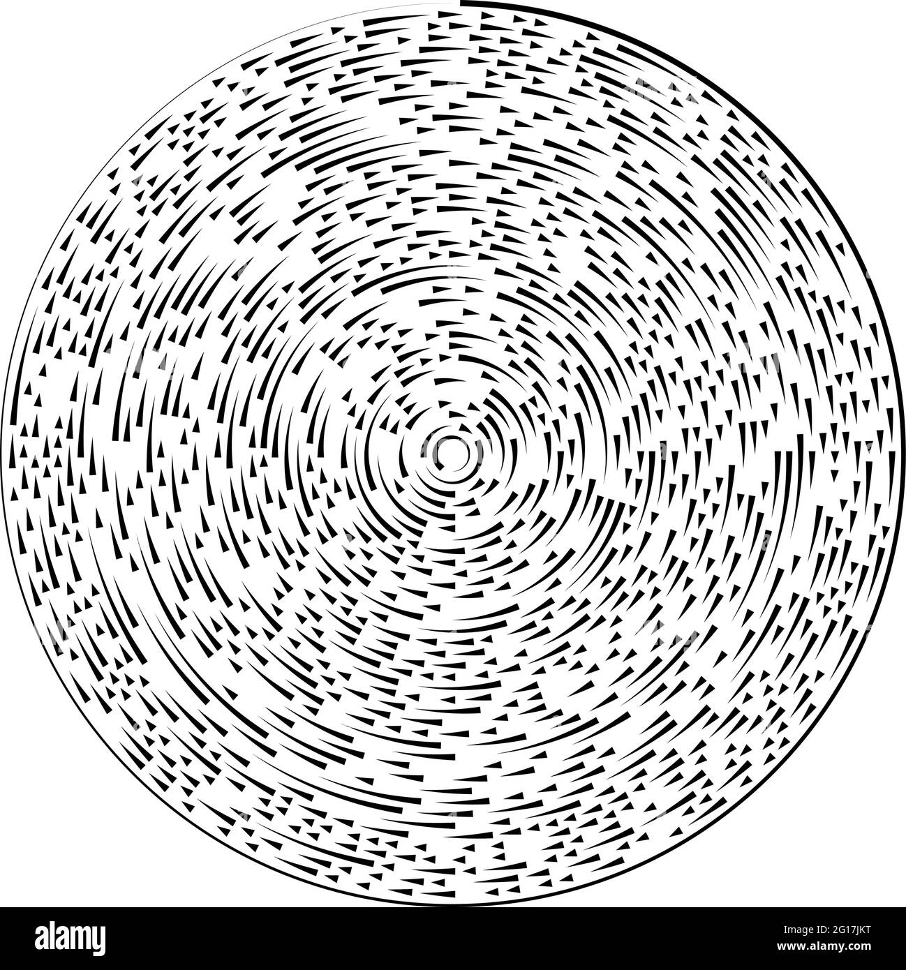 Gyrate, rotating segmented lines circular element – Stock vector ...