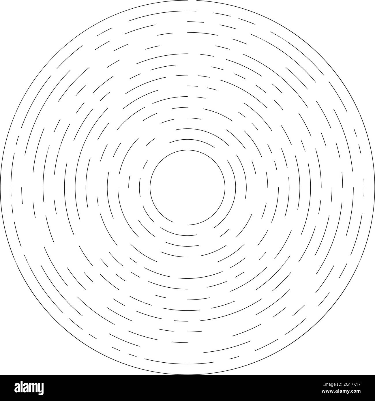 Gyrate, rotating segmented lines circular element – Stock vector ...