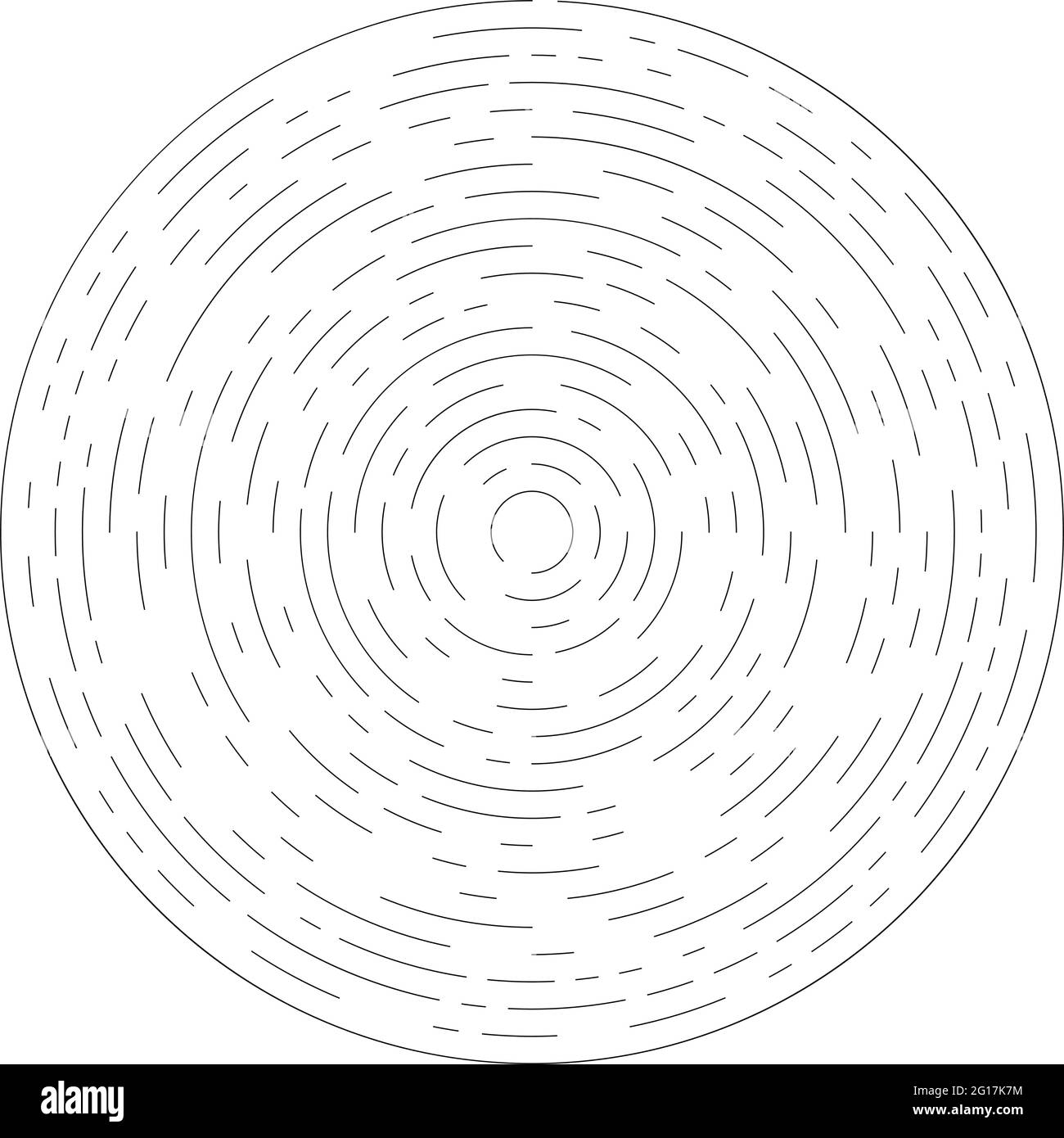 Gyrate, rotating segmented lines circular element – Stock vector ...