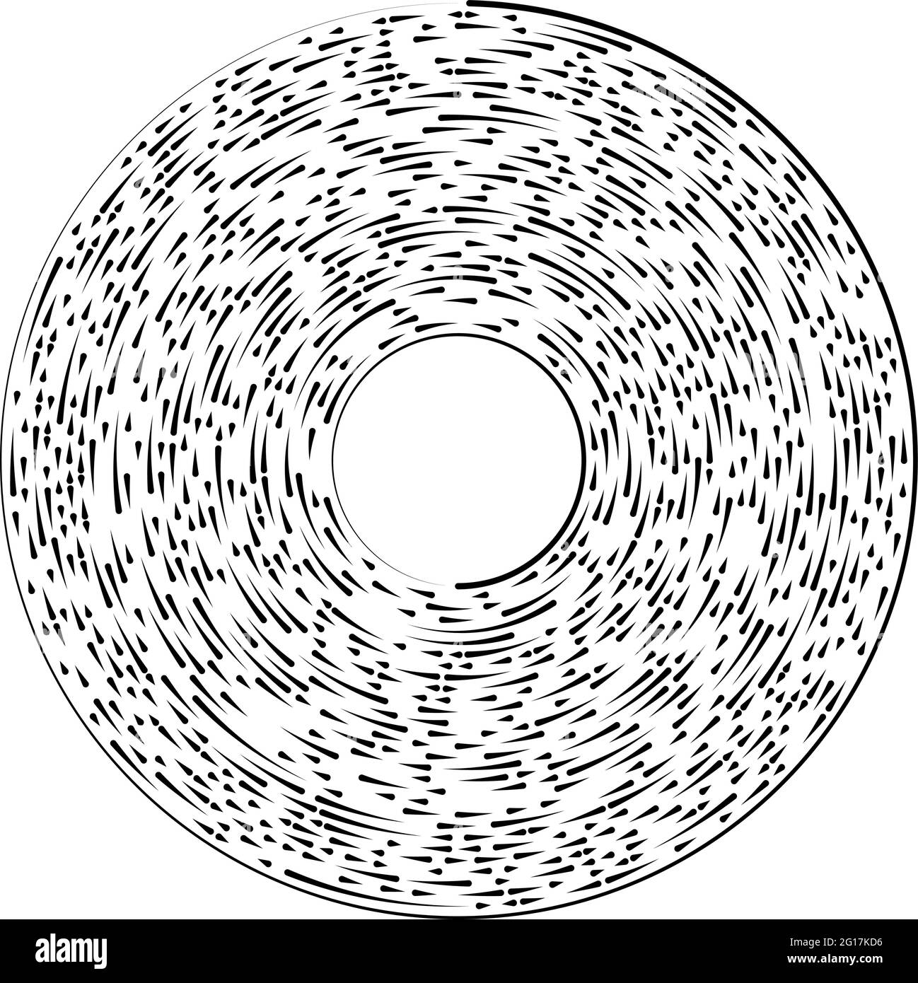 Gyrate, rotating segmented lines circular element – Stock vector ...