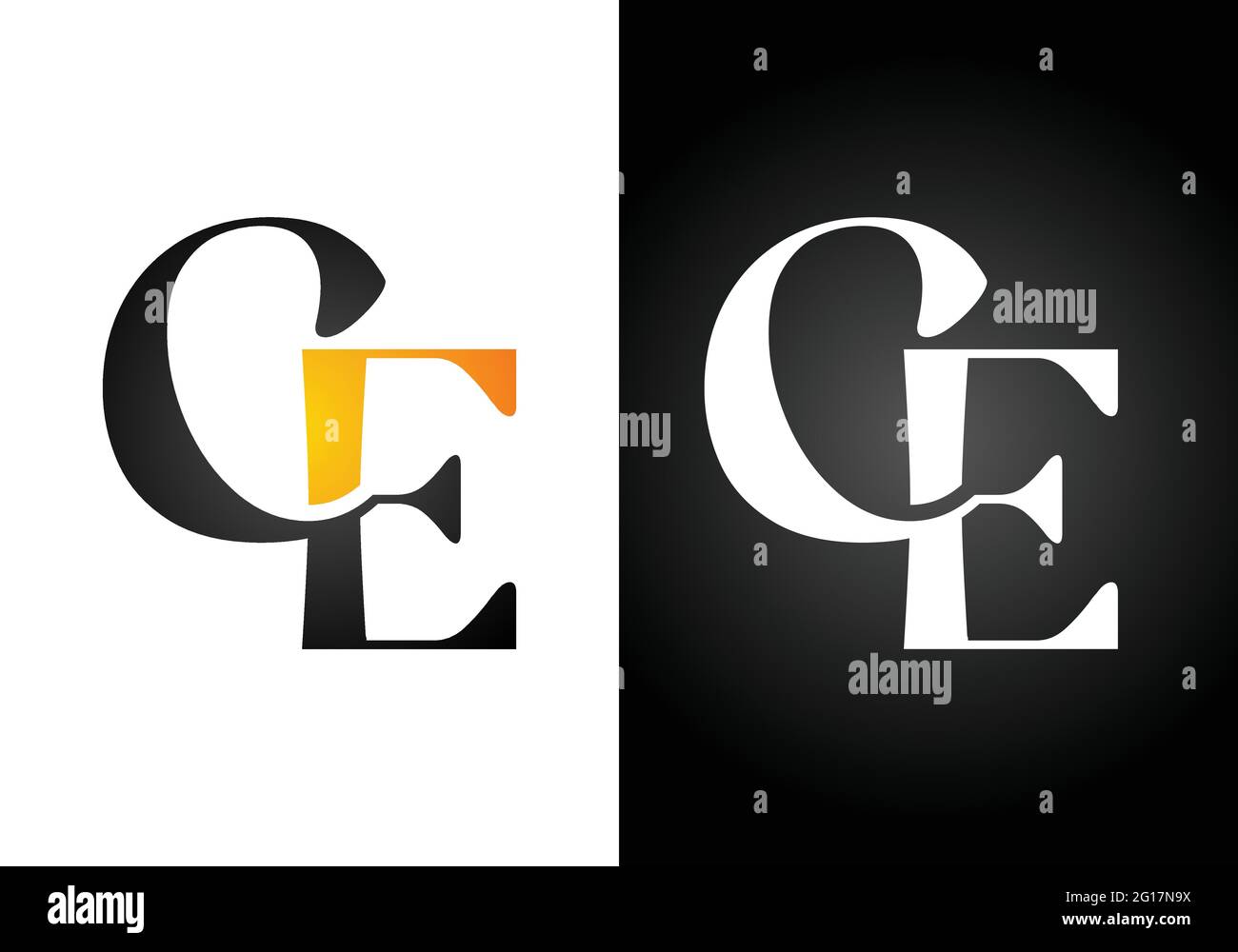 Initial Monogram Letter C E Logo Design Vector Template. C E Letter ...