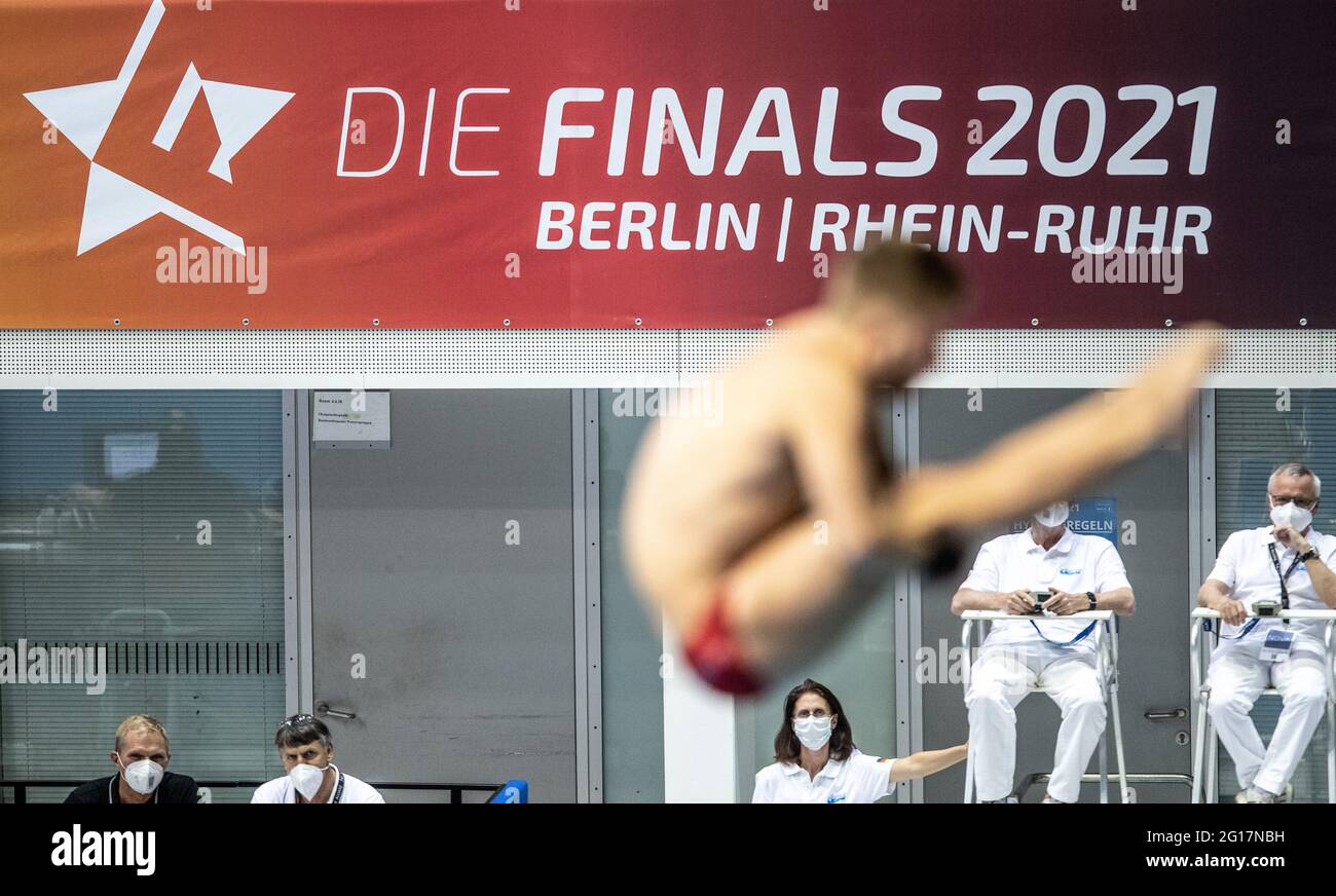 Berlin, Germany. 05th June, 2021. Water diving: German championship ...