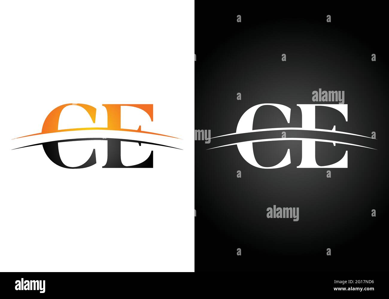 Initial Monogram Letter C E Logo Design Vector Template. C E Letter ...