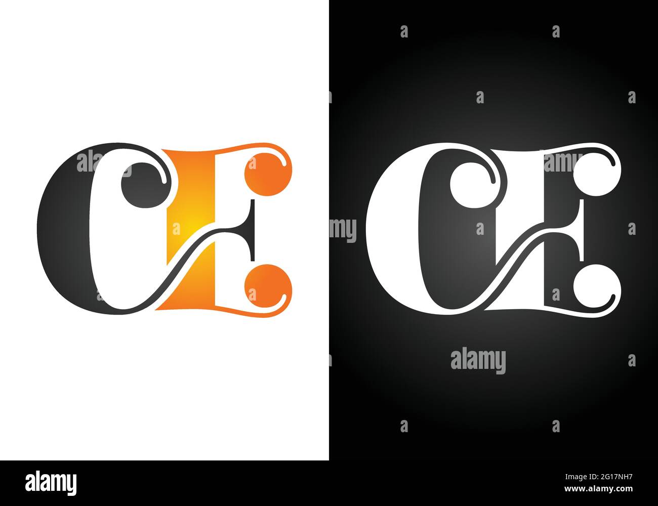 Initial Monogram Letter C E Logo Design Vector Template. C E Letter ...