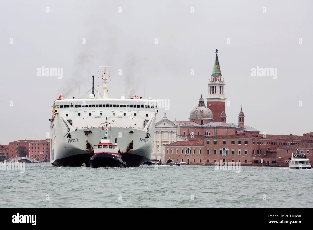 VENICE, ITALY : A general view of huge cruise ships in Venice, Italy ...