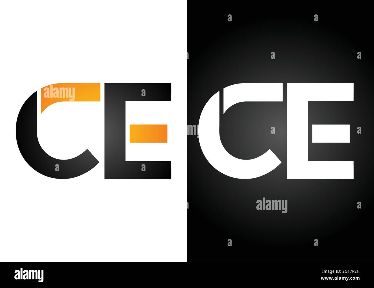 Initial Monogram Letter C E Logo Design Vector Template. C E Letter ...
