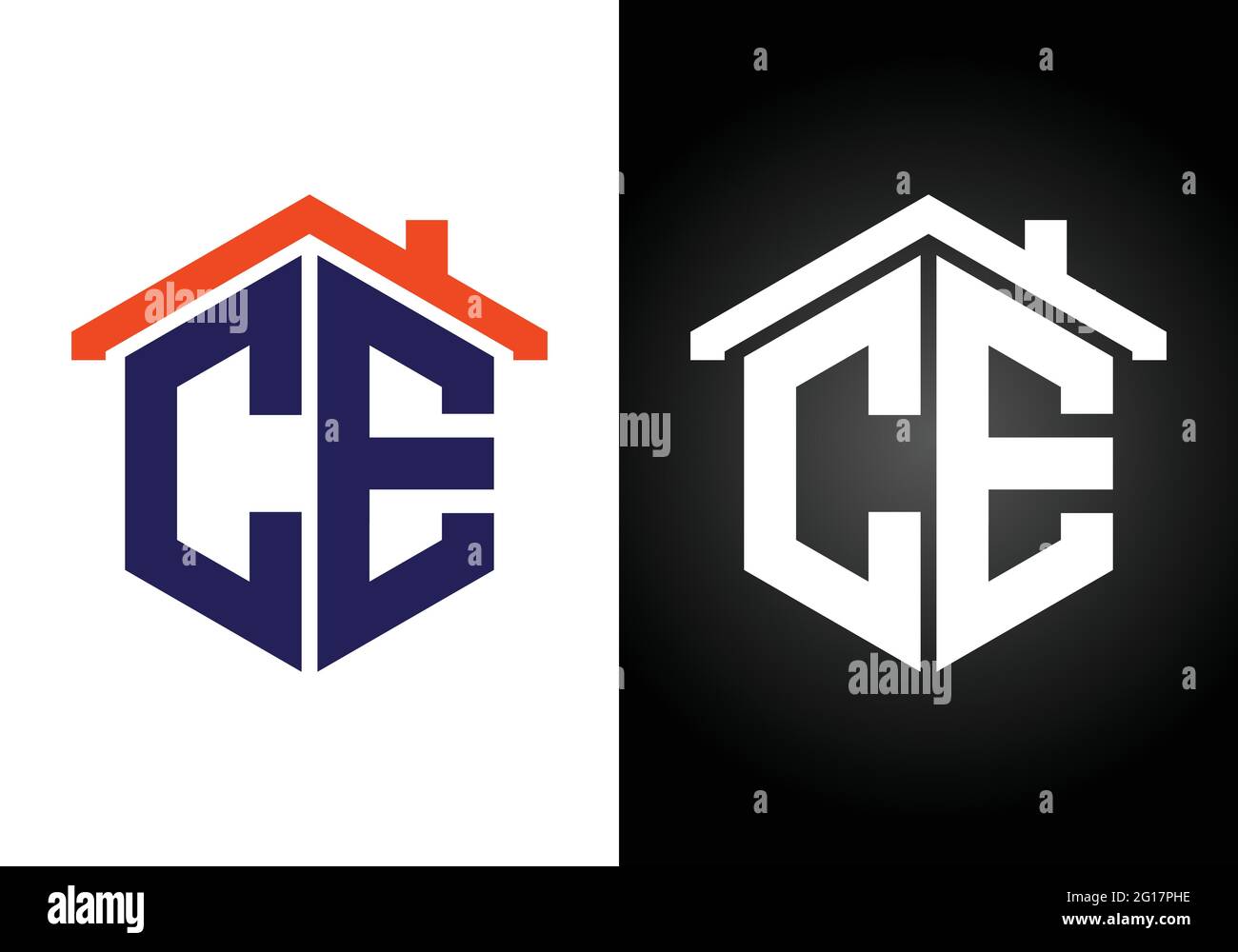 Initial Monogram Letter C E Logo Design Vector Template. C E Letter ...