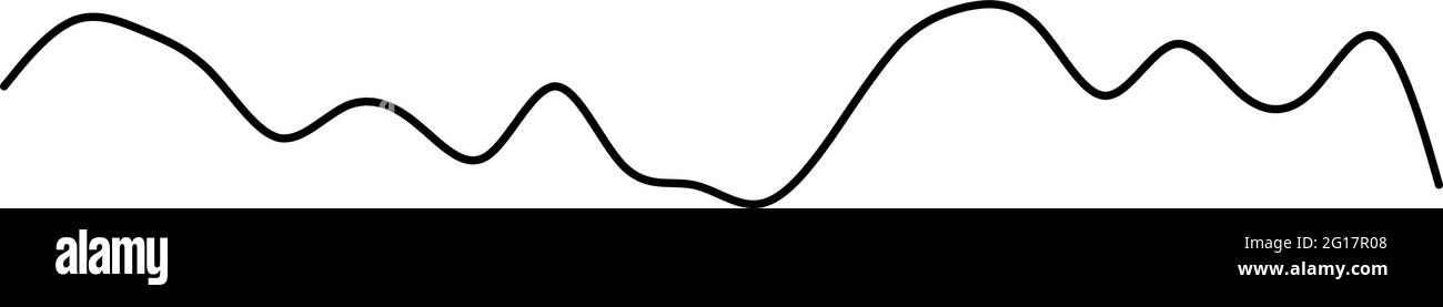 Wavy, waving lines vector illustration – Stock vector illustration ...
