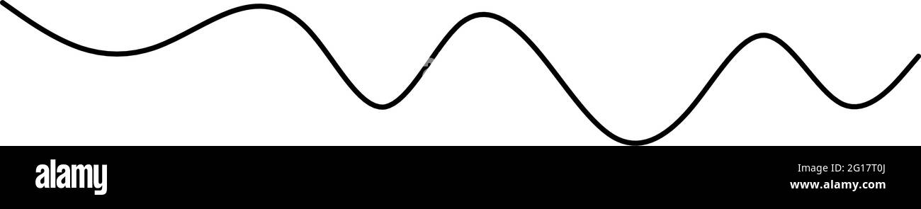 Wavy, waving lines vector illustration – Stock vector illustration ...