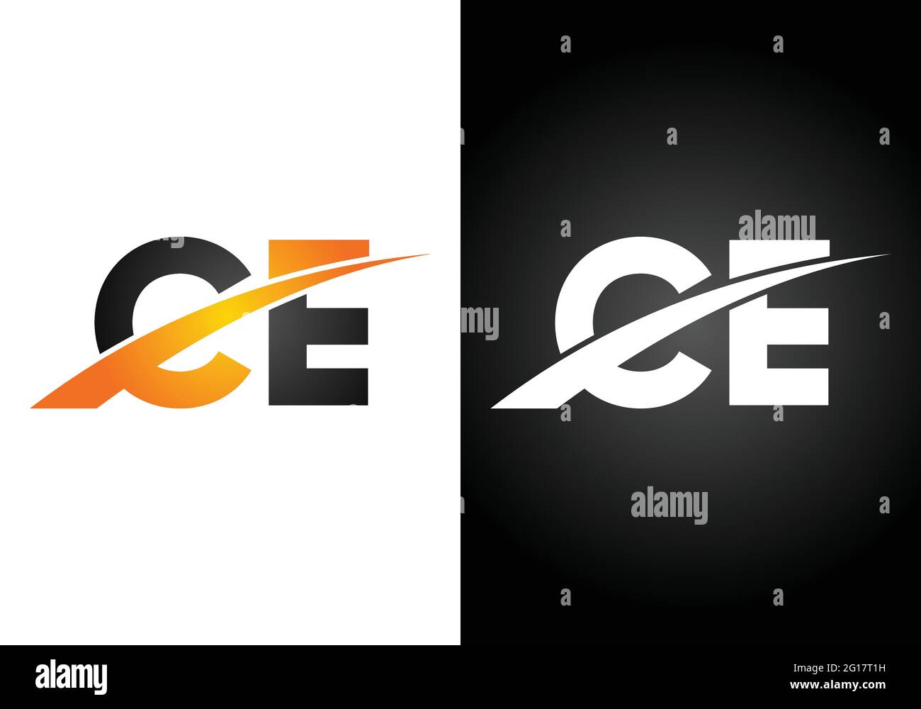 Initial Monogram Letter C E Logo Design Vector Template. C E Letter ...