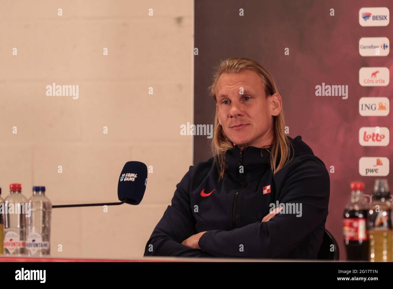 Croatia's Luka Modric pictured during a press conference of the ...