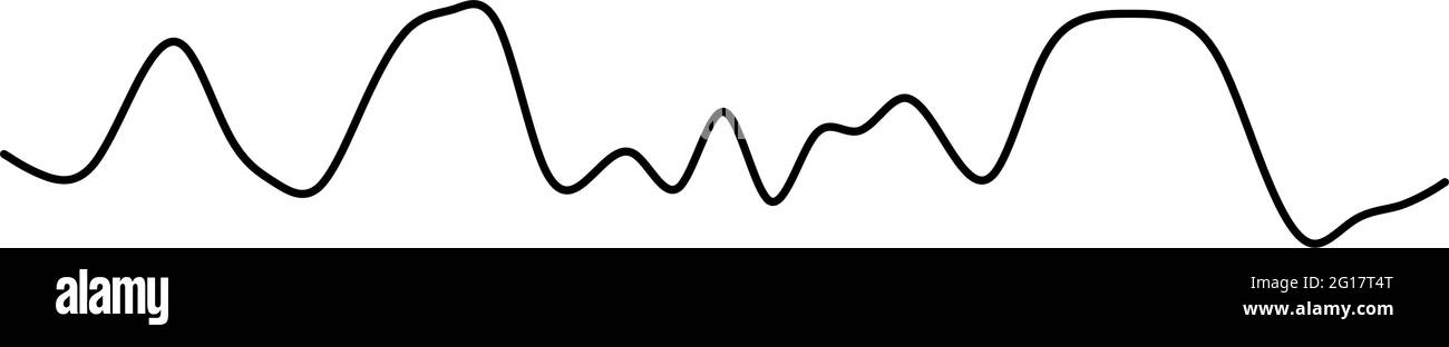 Wavy, waving lines vector illustration – Stock vector illustration ...