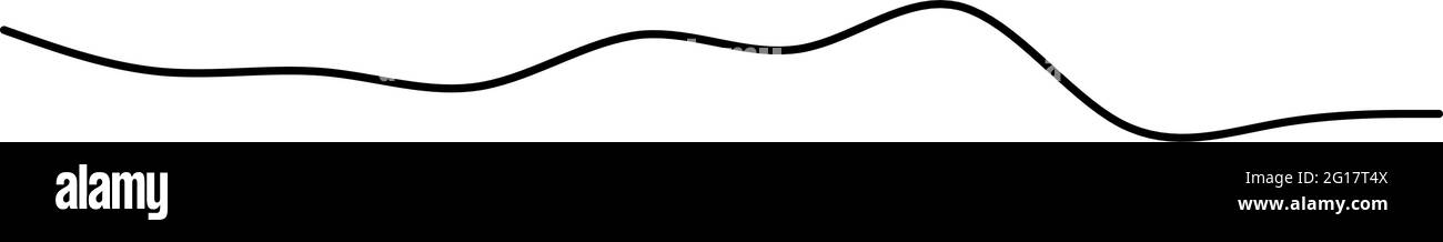 Wavy, waving lines vector illustration – Stock vector illustration ...