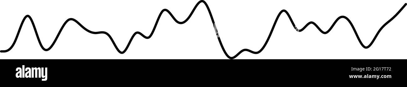 Wavy, waving lines vector illustration – Stock vector illustration ...