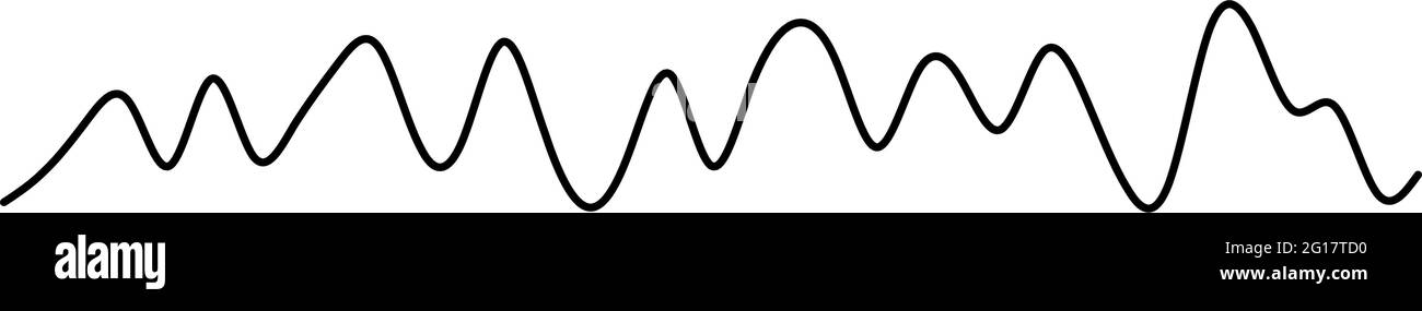 Wavy, waving lines vector illustration – Stock vector illustration ...