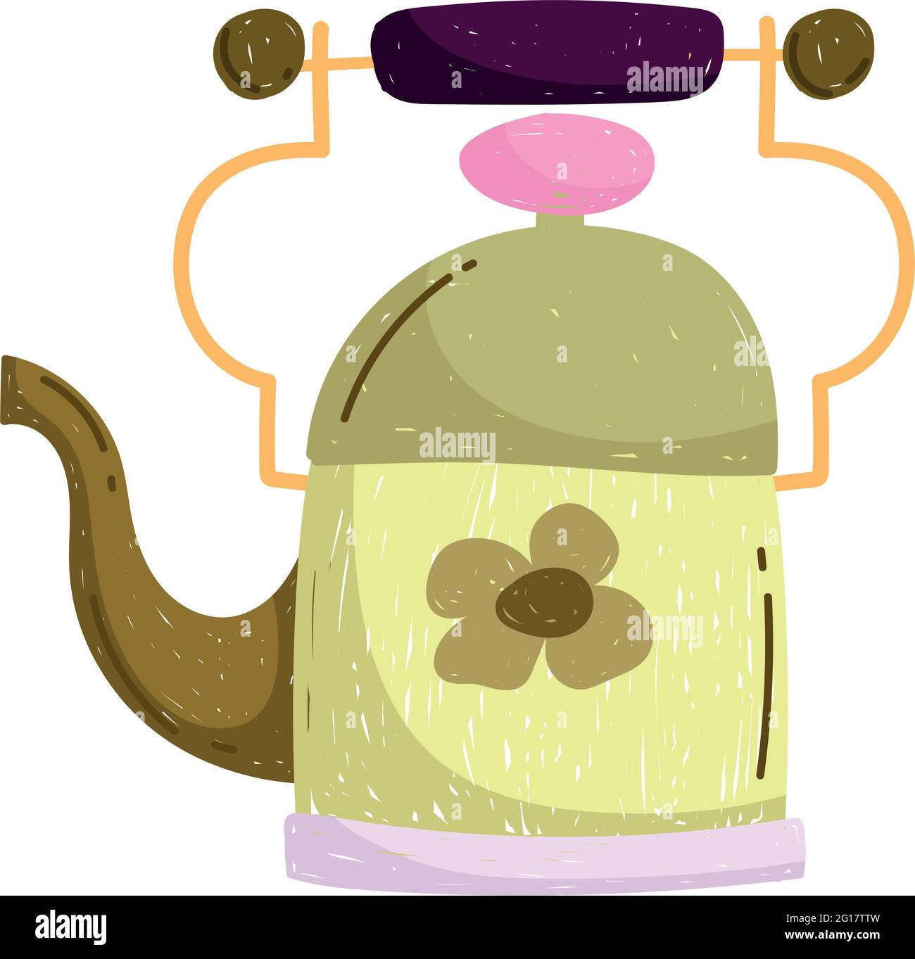 coffee maker with flower Stock Vector Image & Art - Alamy