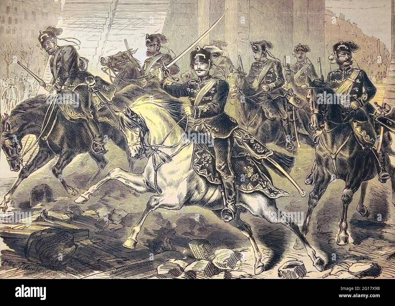 The first German soldiers in Paris on the morning of March 1, 1871 ...