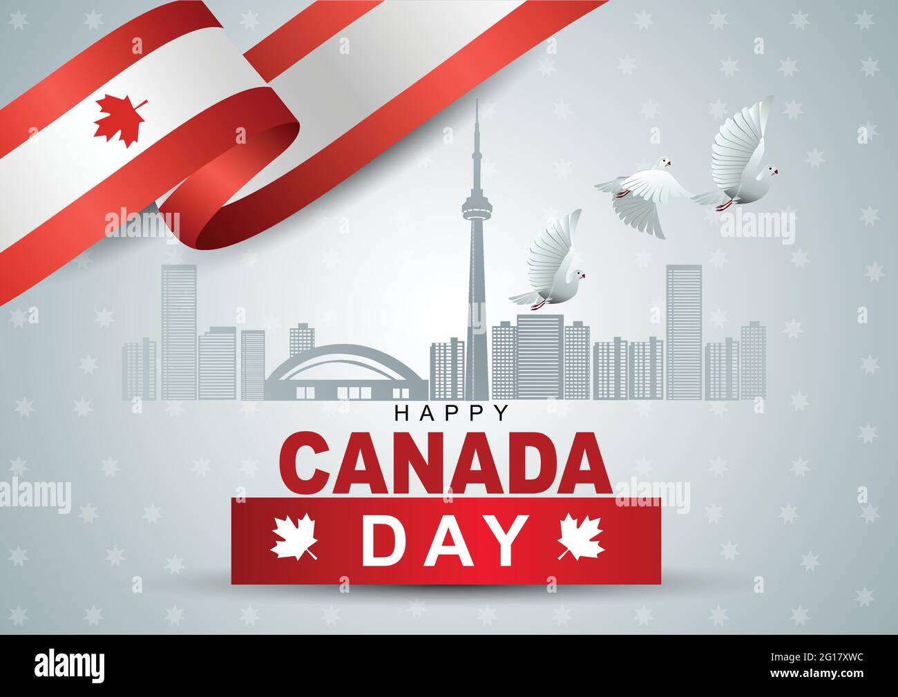 happy Canada day. flying dove with Canada flag. vector illustration ...