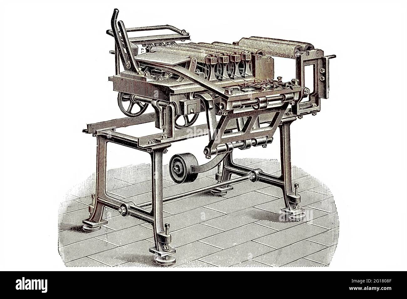 Brick cutter by Richard Raupach, Goerlitz, Germany, with the cutter ...