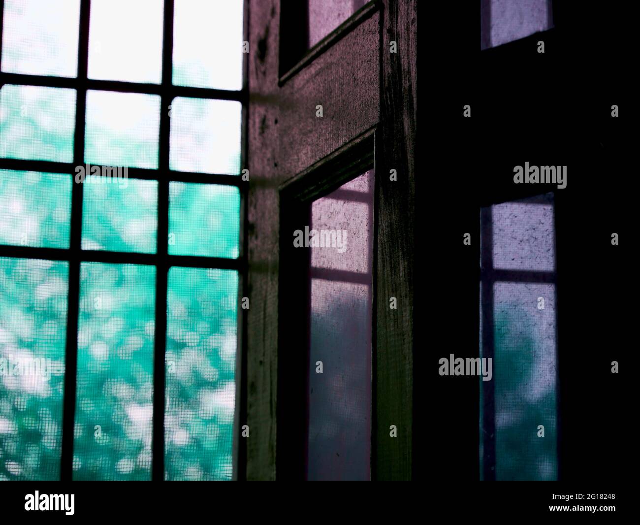 Window closeup behind natural environment presentation Stock Photo - Alamy