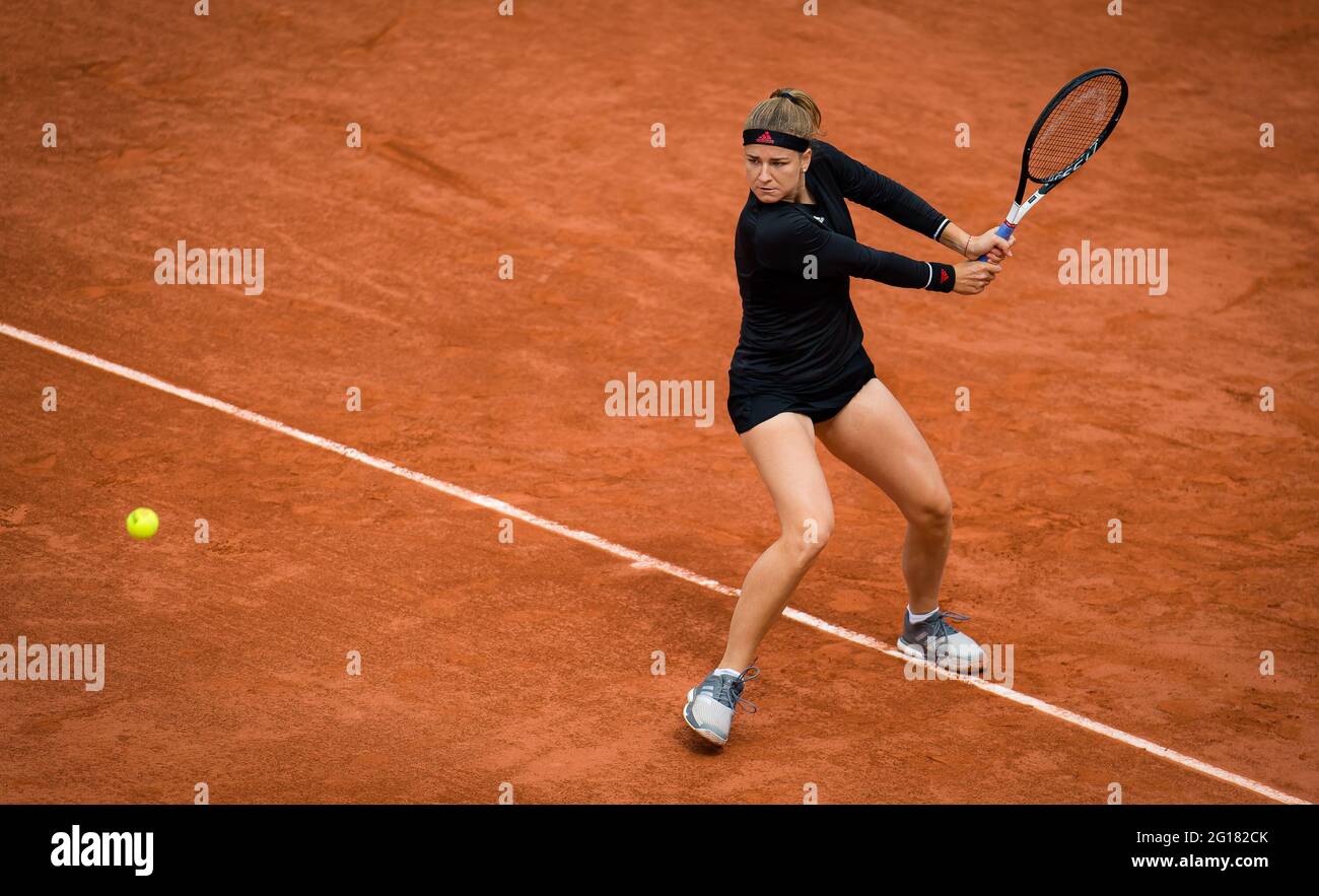 Karolina Muchova of the Czech Republic during the Roland-Garros 2021 ...