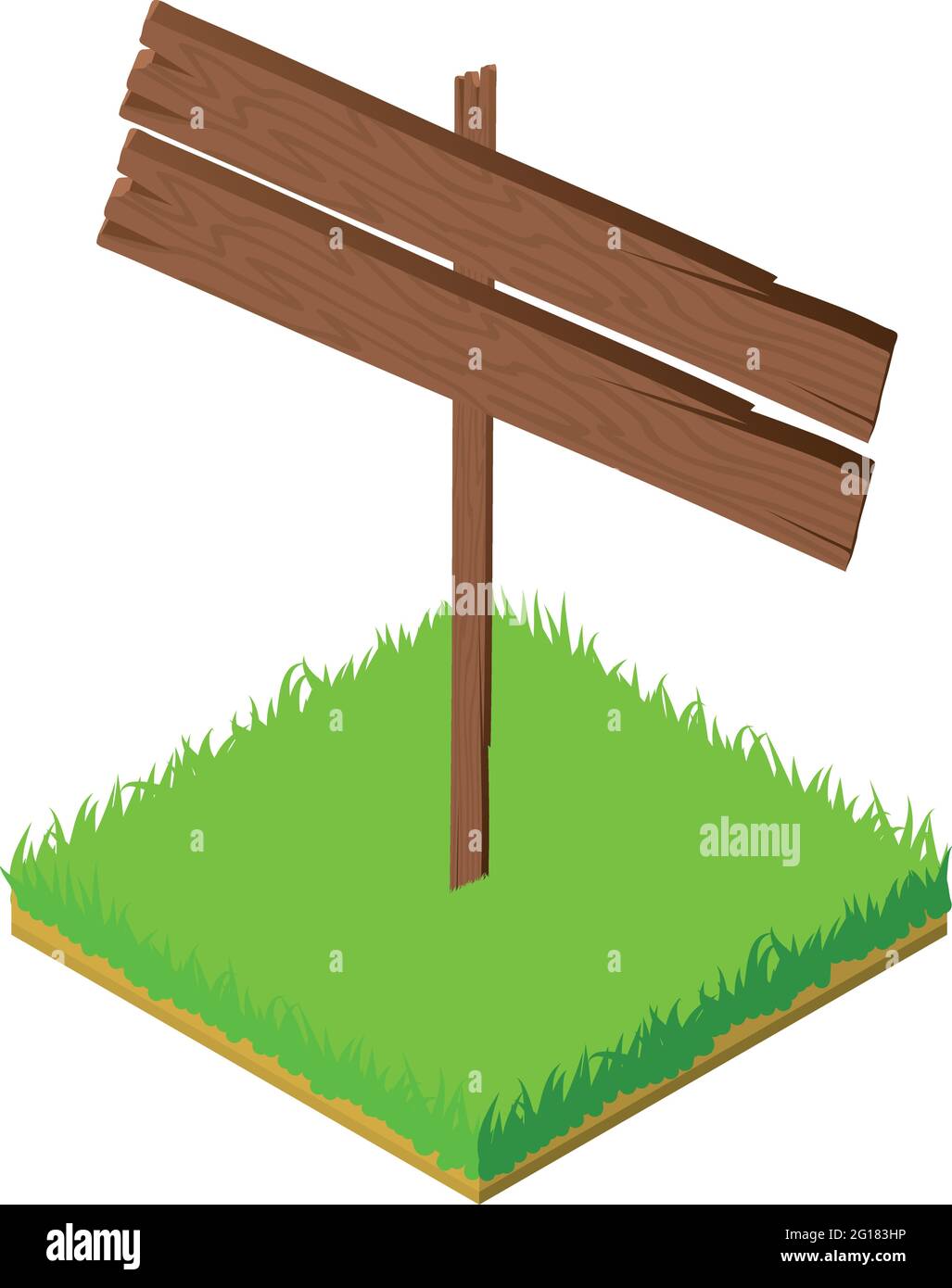 Blank signpost icon. Isometric illustration of blank signpost vector ...