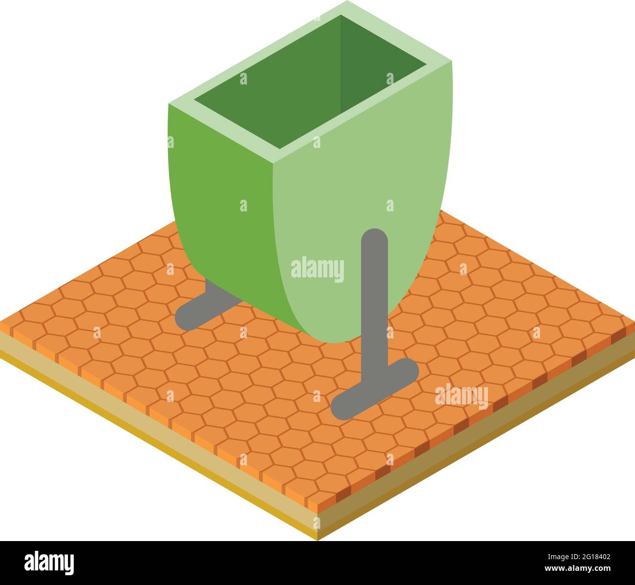 Rubbish bin icon. Isometric illustration of rubbish bin vector icon for ...
