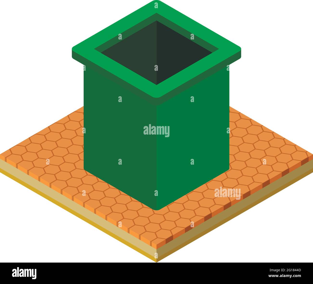 Rubbish can icon. Isometric illustration of rubbish can vector icon for ...