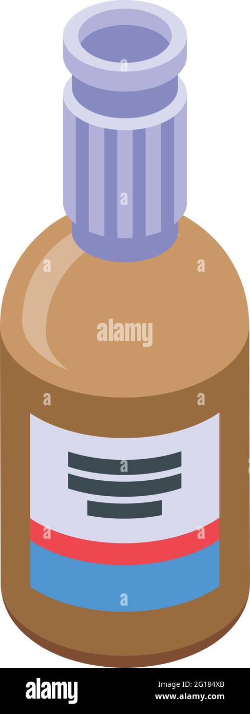 Cough syrup icon. Isometric of Cough syrup vector icon for web design ...