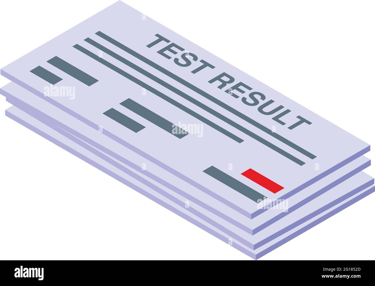 Test result icon. Isometric of Test result vector icon for web design ...