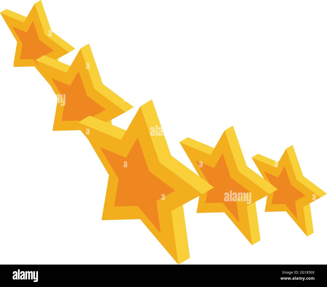 Ranking five start icon. Isometric of Ranking five start vector icon ...