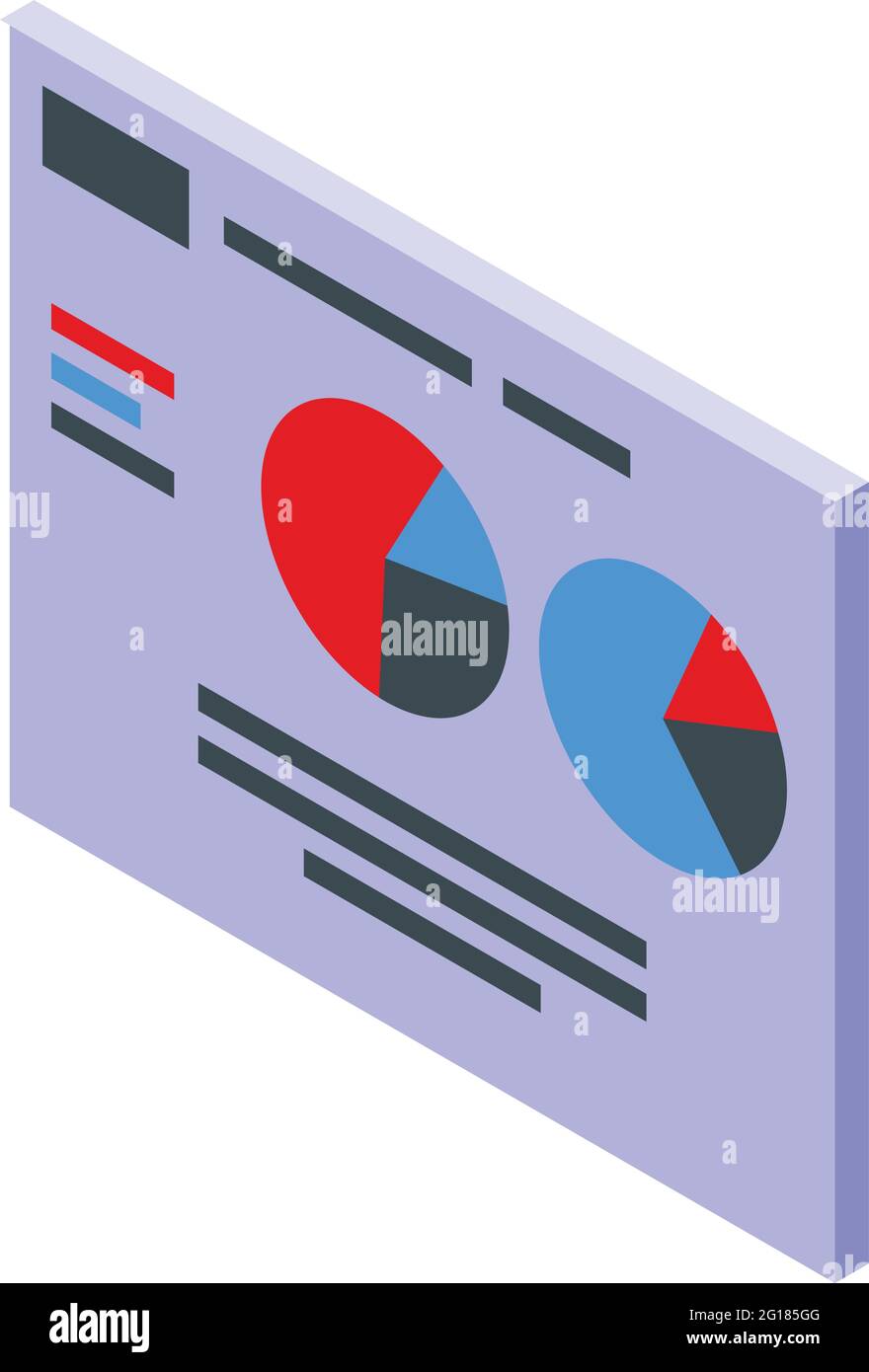 Ranking banner graph icon. Isometric of Ranking banner graph vector ...