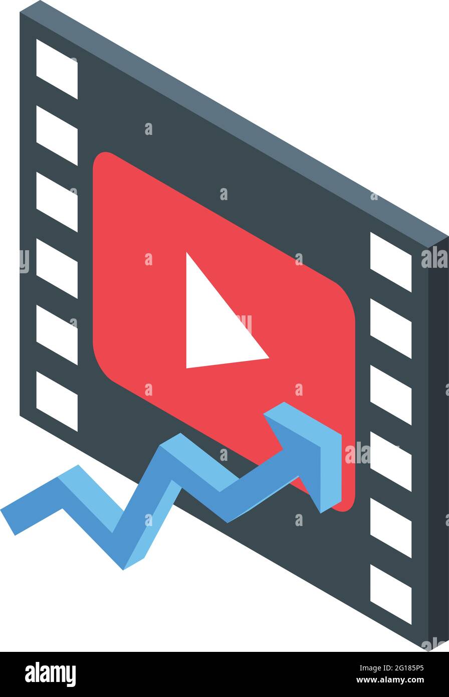 Brand ambassador video icon. Isometric of Brand ambassador video vector ...