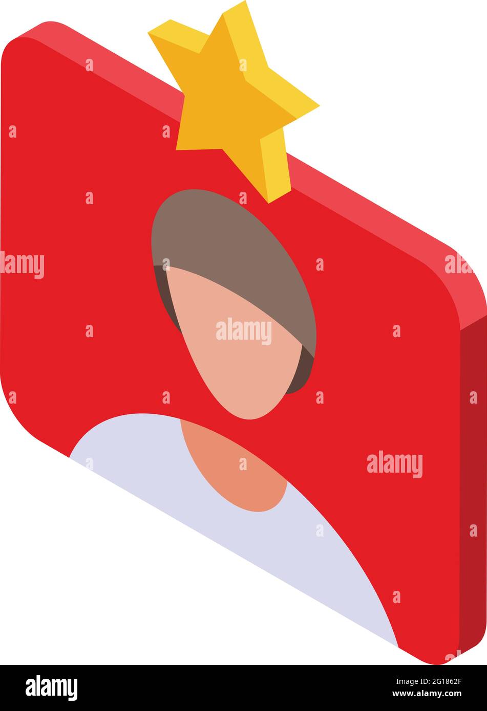 Delete user star icon. Isometric of Delete user star vector icon for ...